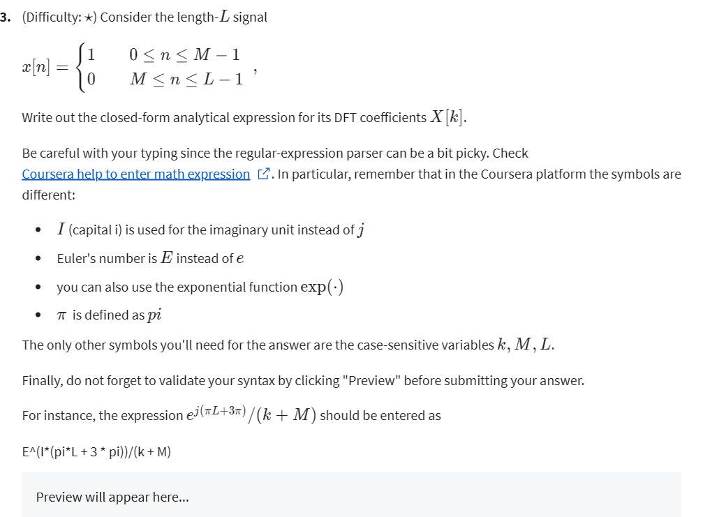 Solved (Difficulty: *** ) ﻿Consider the length- L | Chegg.com