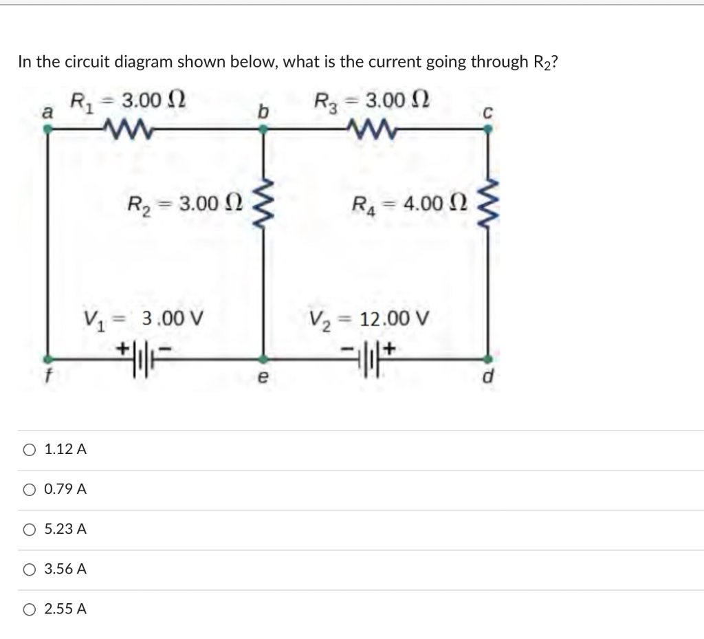 Solved In the circuit diagram shown below, what is the | Chegg.com