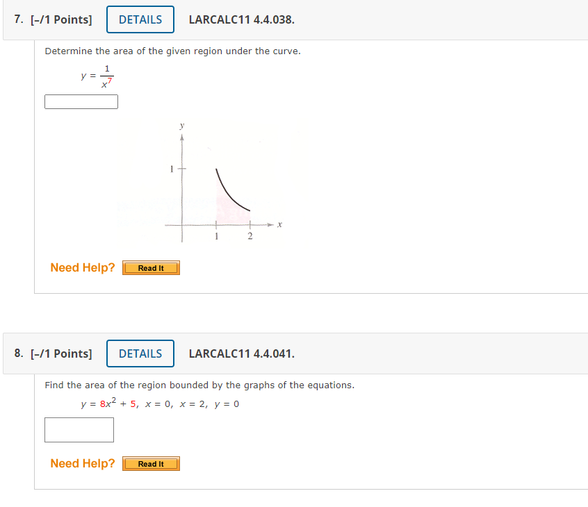 Solved 7. [-/1 Points] DETAILS LARCALC11 4.4.038. Determine | Chegg.com