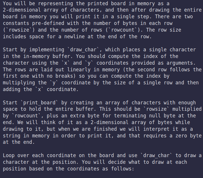 Solved You will be representing the printed board in memory | Chegg.com