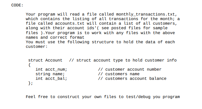 Solved You are tasked with writing a program which will | Chegg.com