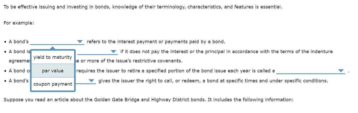 Solved To be effective issuing and investing in bonds, | Chegg.com