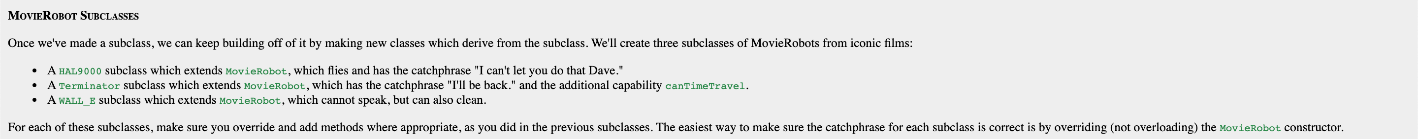 ROBOT CLASS The term "robot" (at least in popular | Chegg.com