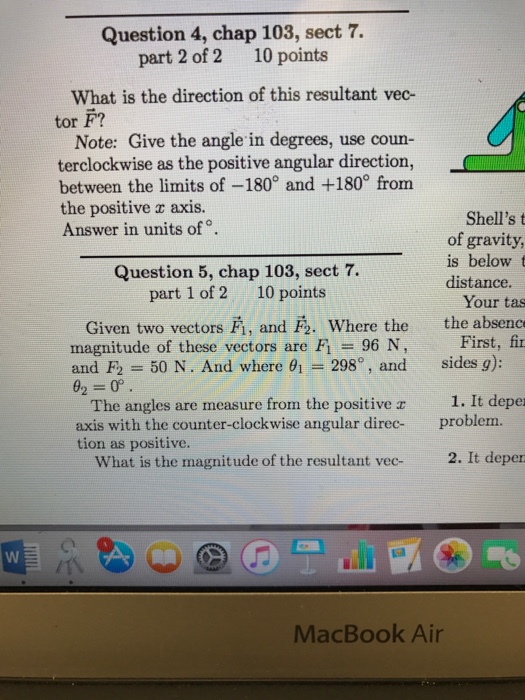 Solved Question 4, chap 103, sect 7. part 2 of 2 10 points | Chegg.com