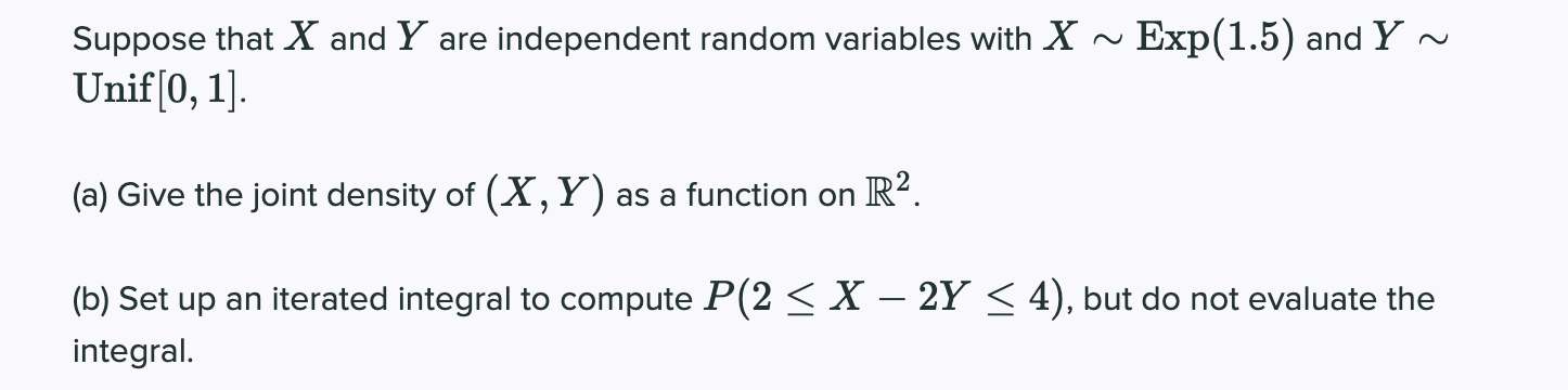 Solved Suppose that X and Y are independent random variables | Chegg.com