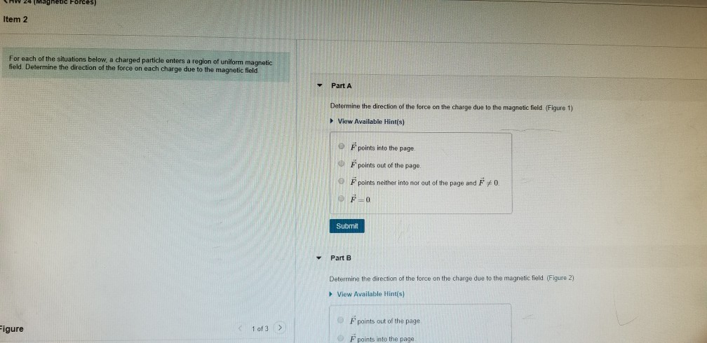 Solved I dgnetic rorces) Item 2 For each of the situations | Chegg.com