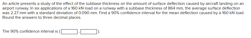 Solved An article presents a study of the effect of the | Chegg.com