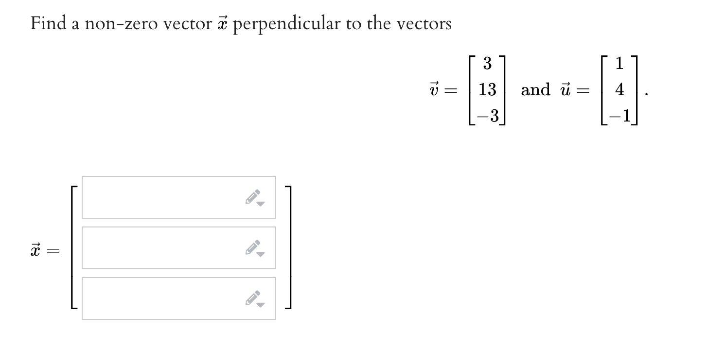 Solved Find a non-zero vector ă perpendicular to the vectors | Chegg.com