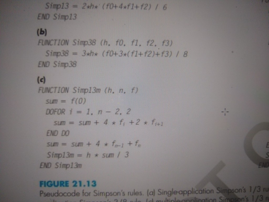 Solved Simp13 = 2* (70+4 +1+2)/ 6 END Simp13 (b) FUNCTION | Chegg.com