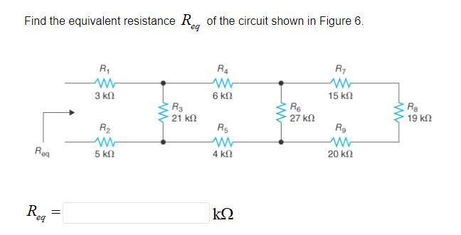 Solved Find the equivalent resistance Req of the circuit | Chegg.com