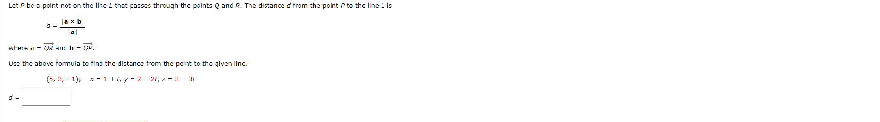 Solved solve please. Let P ﻿be a point not on the line L | Chegg.com