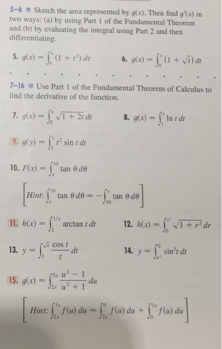 Solved 5-6 Sketch the area represented by gl).Then find | Chegg.com