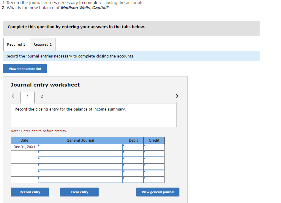 Solved Exercise 6.7 (Algo) Closing entries. LO 6-1 On | Chegg.com