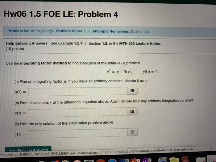 Solved Hw06 15 Foe Le Problem 4 Problem Value 10 Points 