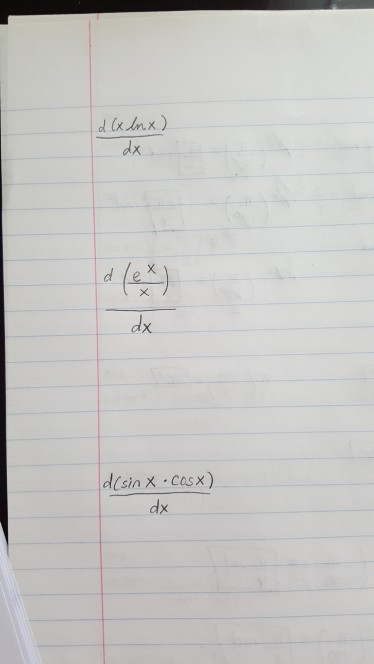 Solved dx eX dx d(sin X .casx) dx | Chegg.com