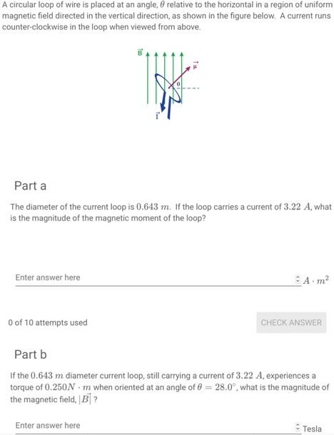 Solved A circular loop of wire is placed at an angle, θ | Chegg.com