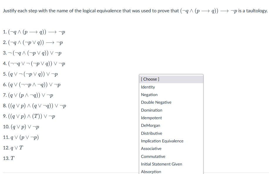 Solved Justify each step with the name of the logical | Chegg.com