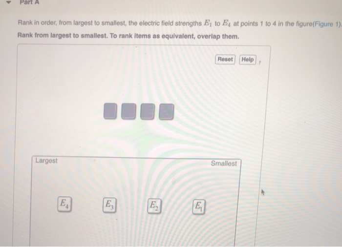 Solved Part A Rank in order, from largest to smallest, the | Chegg.com