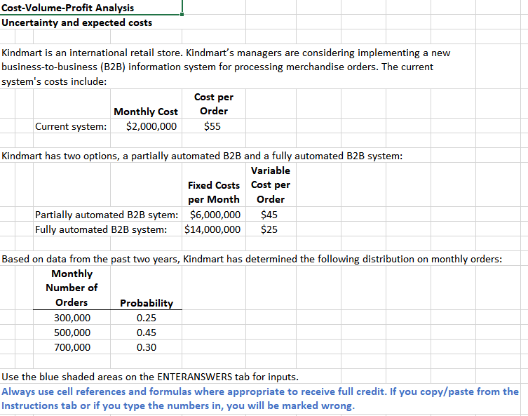 Solved please answer these & show the excel formulas. fill | Chegg.com