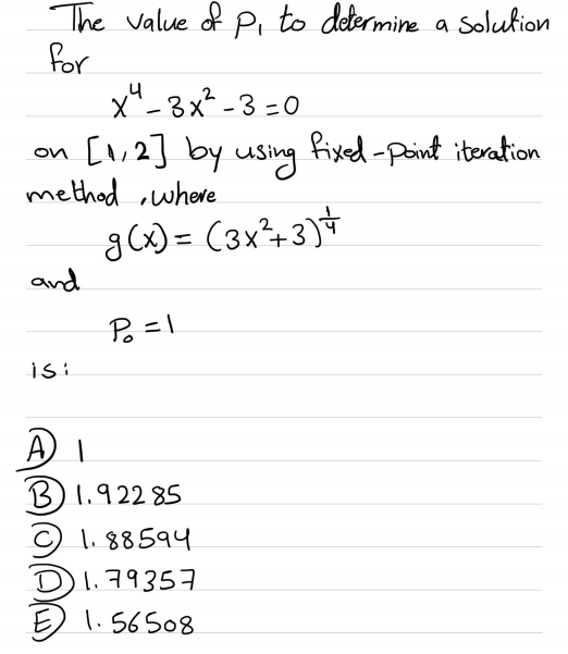 Solved The value of p, to determine a solution for X" _ | Chegg.com