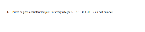 Solved 4. Prove or give a counterexample: For every integer | Chegg.com