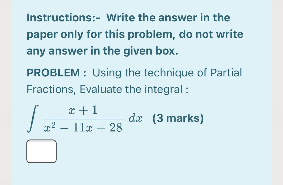 Solved Instructions:- Write the answer in the paper only for | Chegg.com