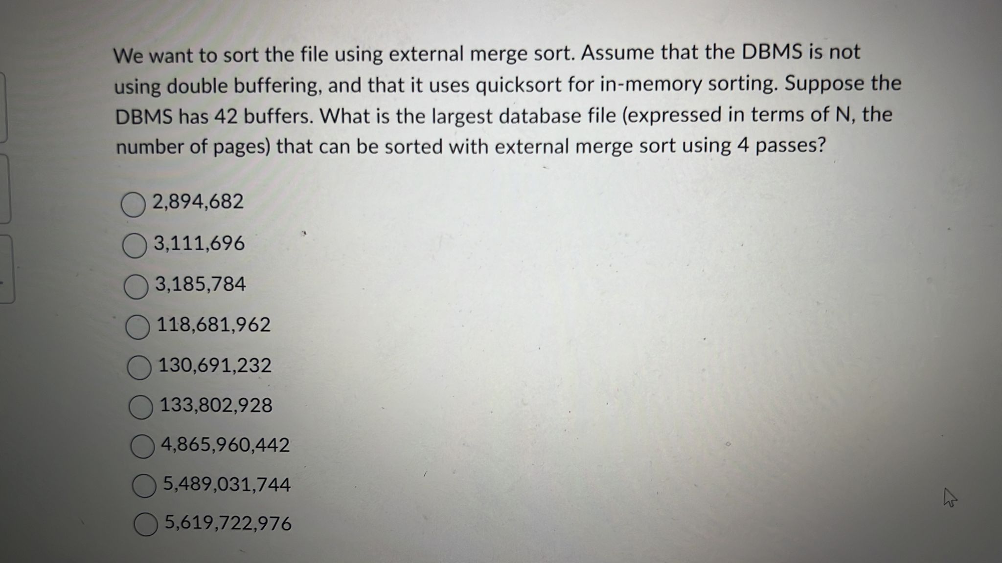 Solved We want to sort the file using external merge sort. | Chegg.com