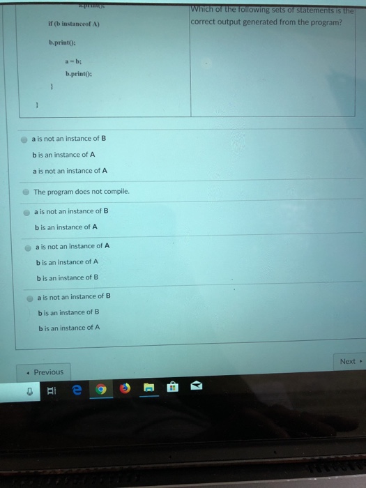 Solved class A class B extends A void print0 void print0 | Chegg.com
