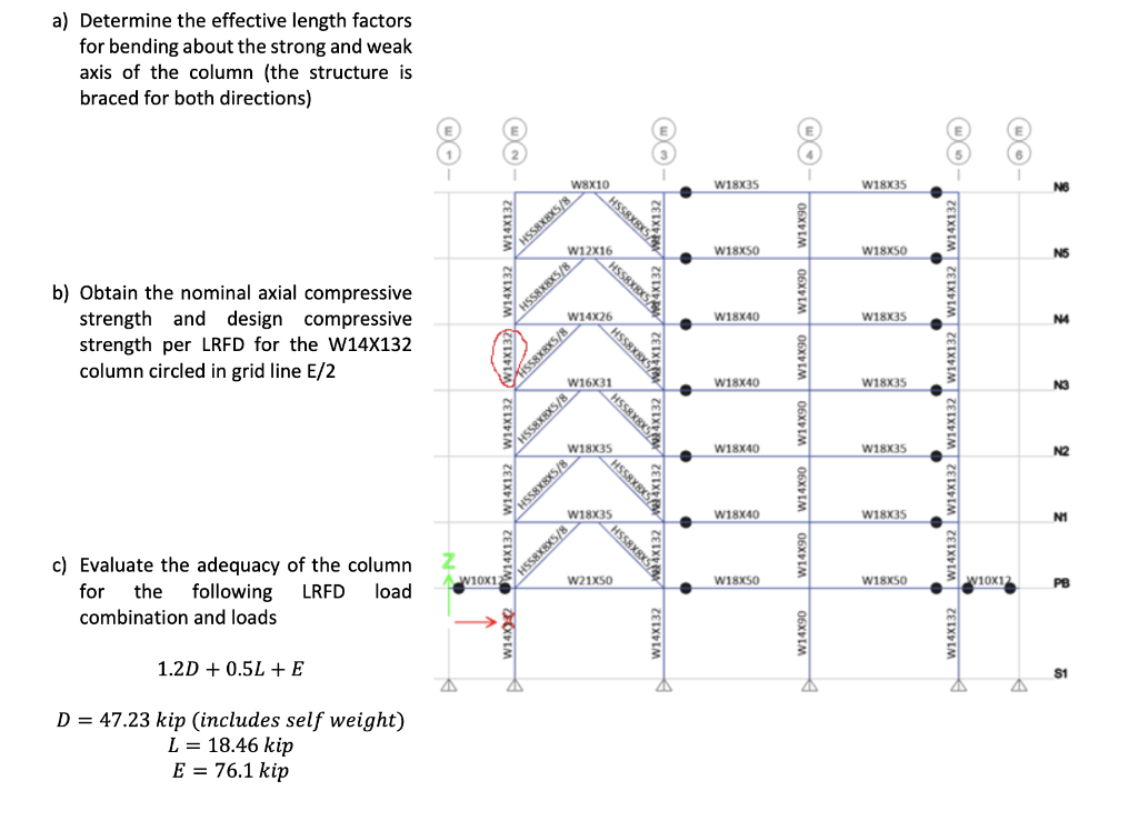 Solved The lateral force resisting system of the following | Chegg.com