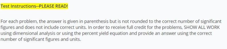 Solved For each problem, the answer is given in parenthesis | Chegg.com