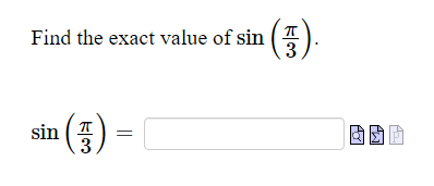 Find the exact value of sin(3π). sin(3π)= | Chegg.com