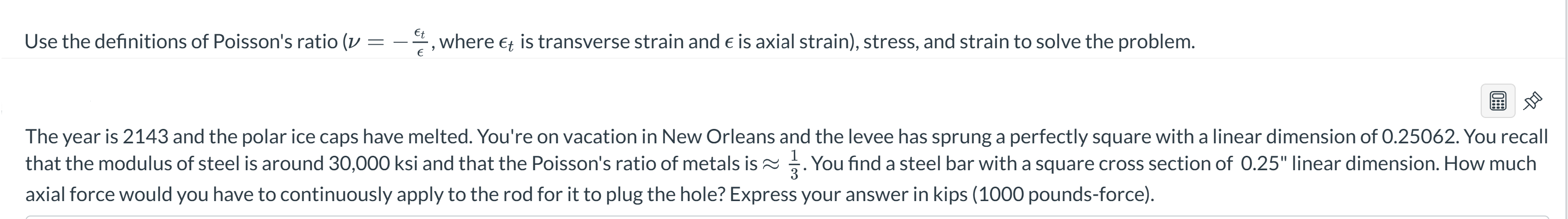 Solved Use the definitions of Poisson's ratio ( | Chegg.com
