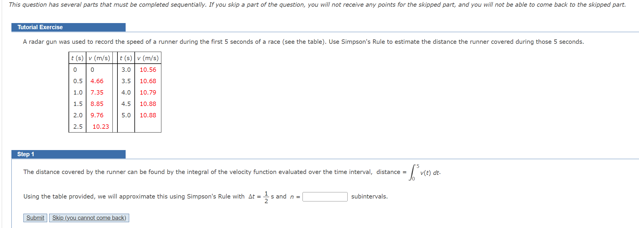 Solved The distance covered by the runner can be found by | Chegg.com