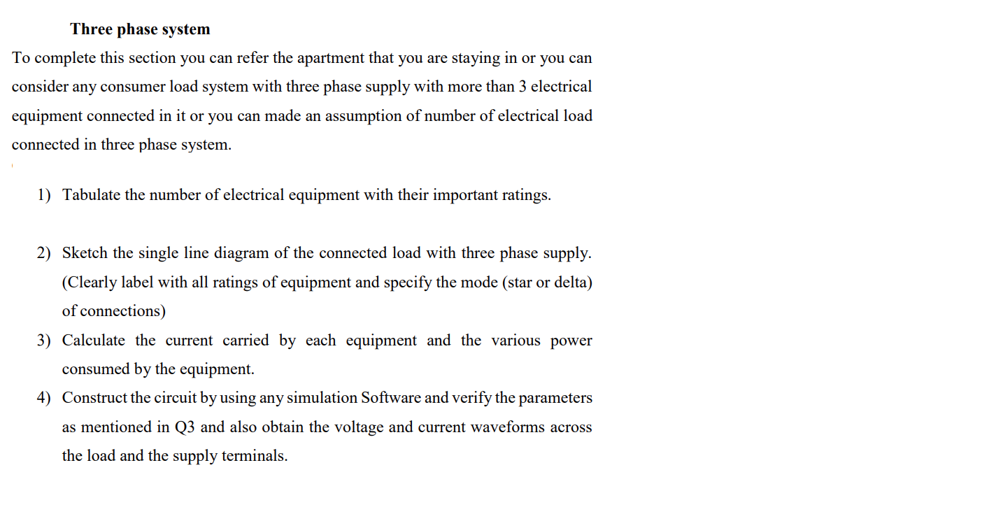 Solved Three phase system To complete this section you can | Chegg.com