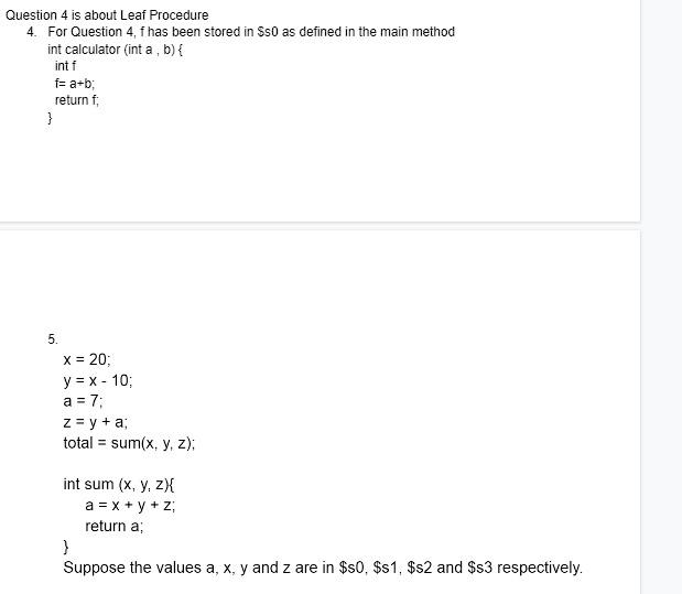 Solved Convert the following codes to MIPS [3.75∗4] 1. | Chegg.com
