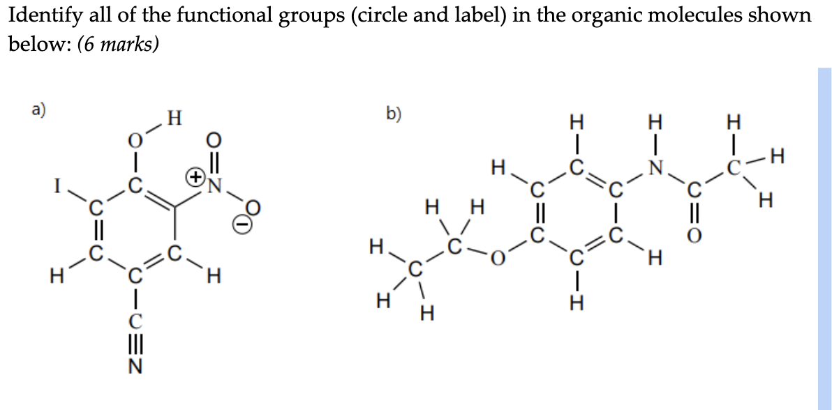 Solved Identify all of the functional groups (circle and | Chegg.com