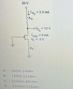 a) 2 kohm, 2 kohm b) 1kohm,5.3kohm 3.2 kohim, 400 ohm | Chegg.com