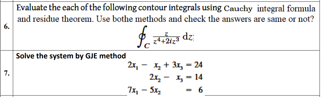 Solved Evaluate The Each Of The Following Contour Integrals