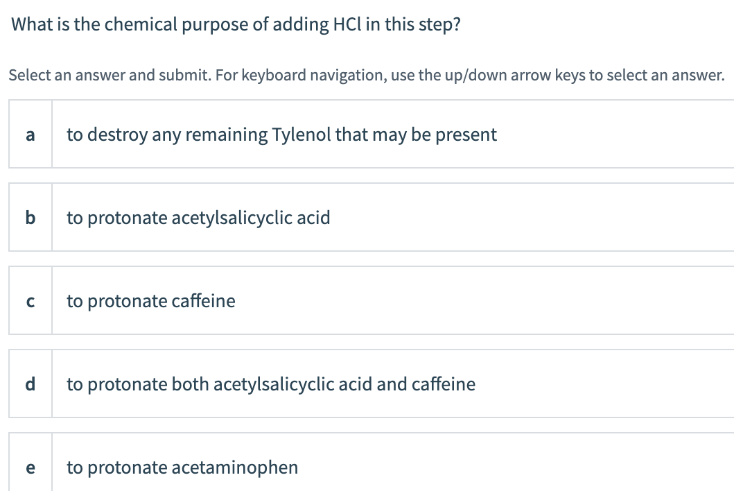 Solved What is the chemical purpose of adding HCl in this | Chegg.com