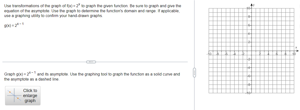 Solved Use transformations of the graph of f(x)=2x to graph | Chegg.com