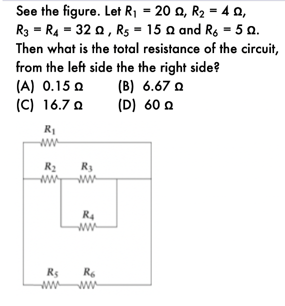 Solved See the figure. Let R1=20Ω,R2=4Ω,R3=R4=32Ω,R5=15Ω | Chegg.com