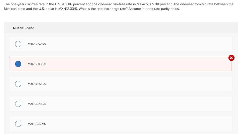 Solved The One year Risk free Rate In The U S Is 3 86 Chegg