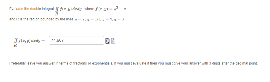 Solved Preferably leave you answer in terms of fractions or | Chegg.com