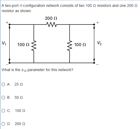 Solved A two-port 77-configuration network consists of two | Chegg.com
