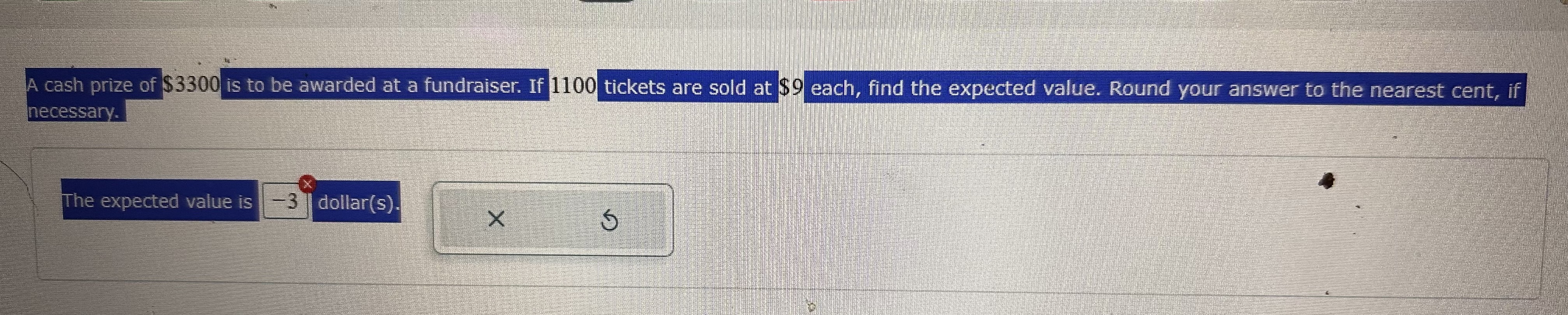 Solved necessary. $3300 1100 i9 each, find the expected | Chegg.com