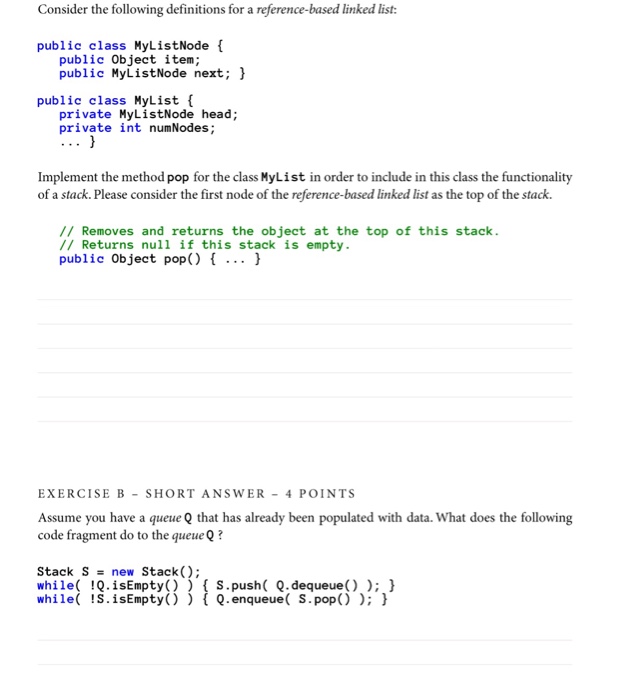 Solved Consider the following definitions for a | Chegg.com