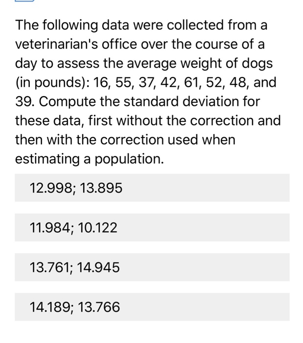 Solved The following data were collected froma | Chegg.com
