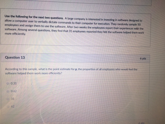 Solved Use the following for the next two questions. A large | Chegg.com