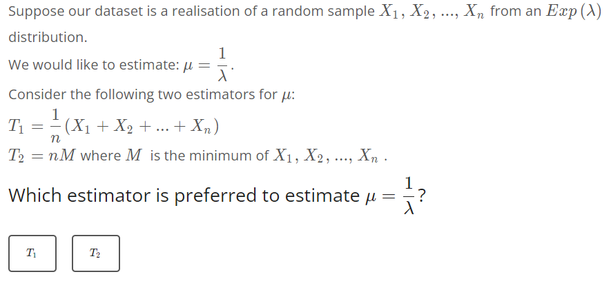 Solved Suppose our dataset is a realisation of a random | Chegg.com