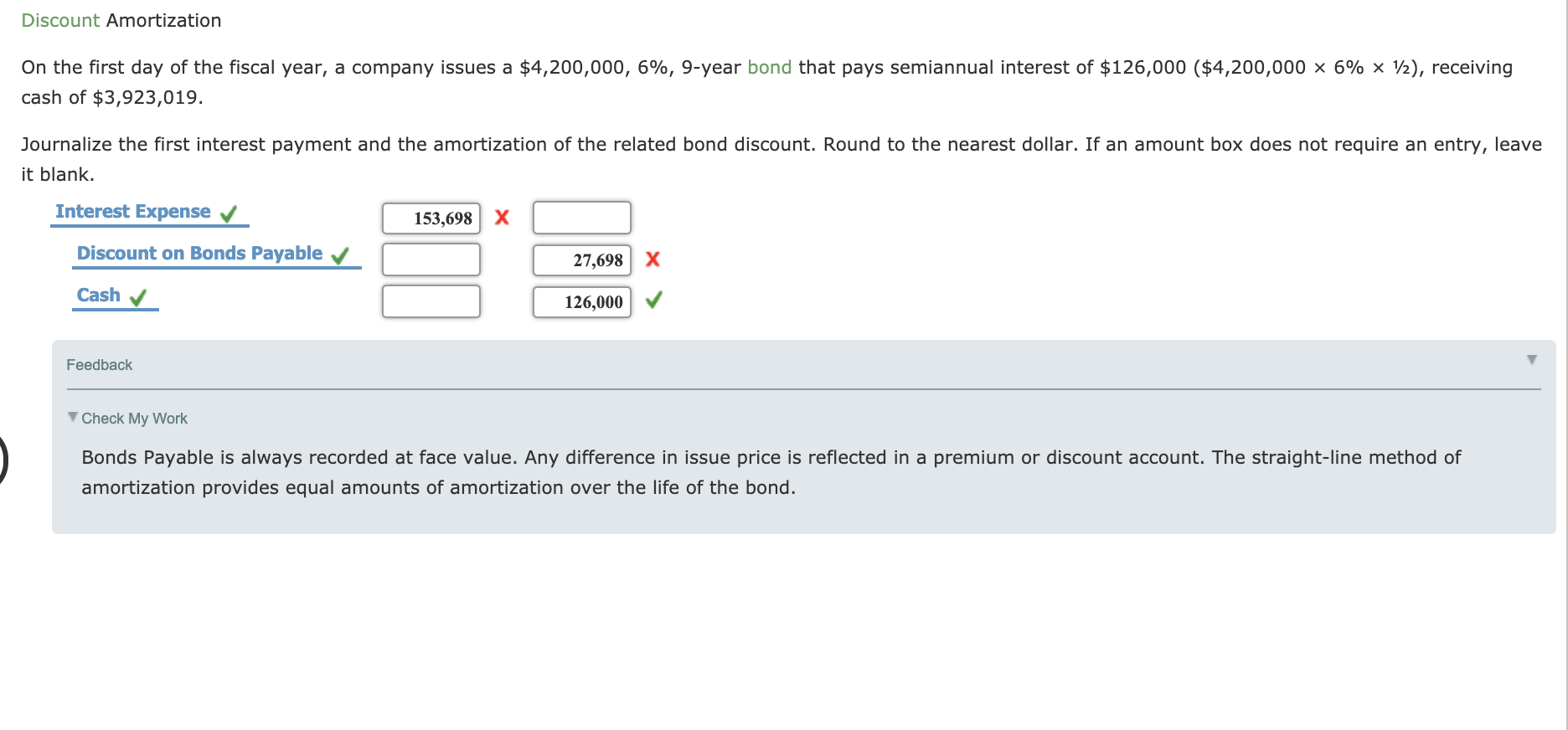 Solved Discount Amortization On the first day of the fiscal | Chegg.com